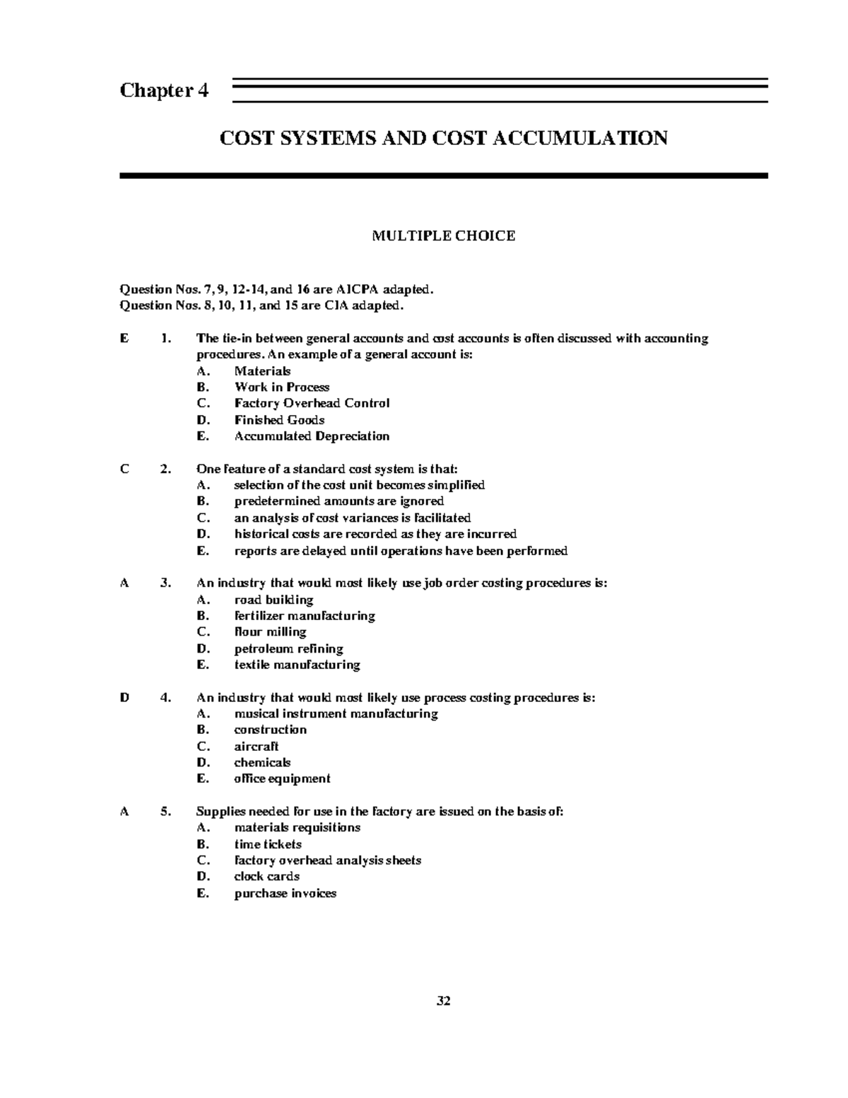 04 - CostAcctng - 32 Chapter 4 COST SYSTEMS AND COST ACCUMULATION ...