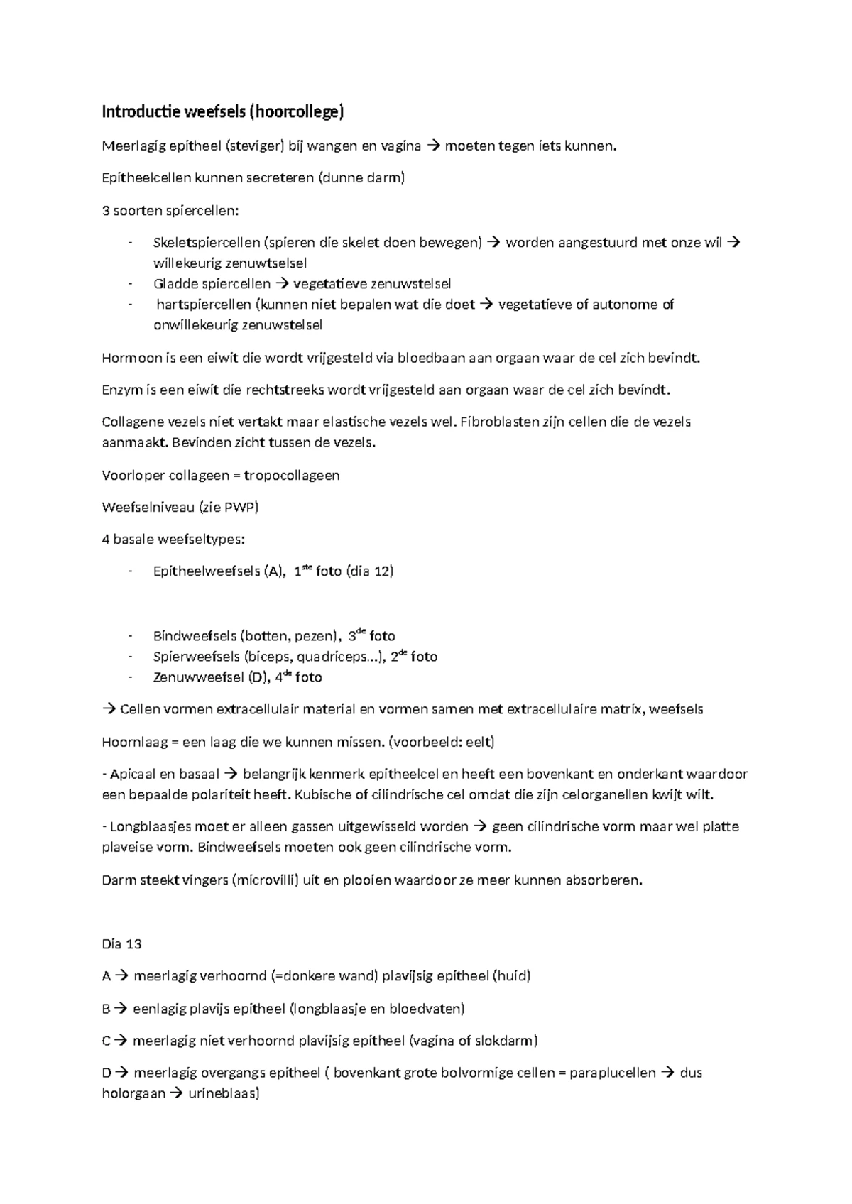 Samenvatting Steunweefsels (Biologie 101) - Bindweefsel en Functies ...