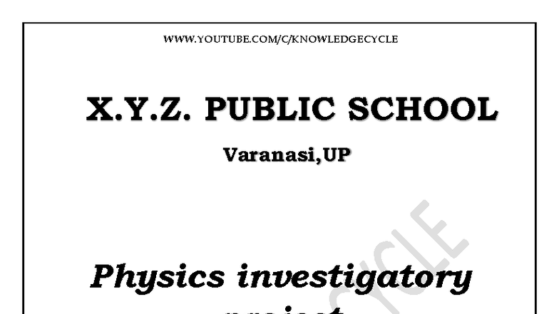Electromagnetic Induction Project - Class XII Physics Practical - Studocu