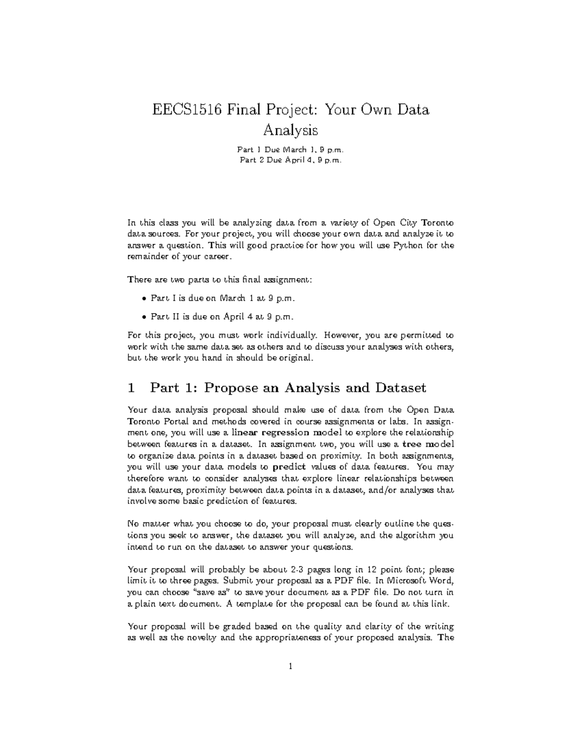EEC1516 Final project: Data analysis proposal and report guidelines ...