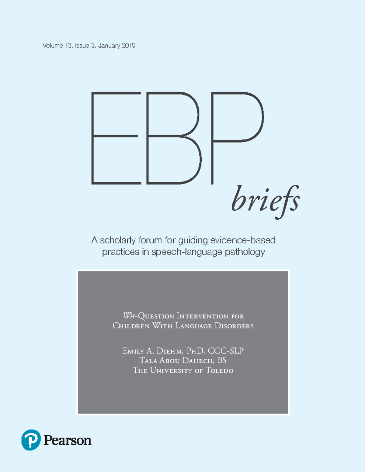 Wh-Question Intervention for Children with Language Disorders - EBP ...