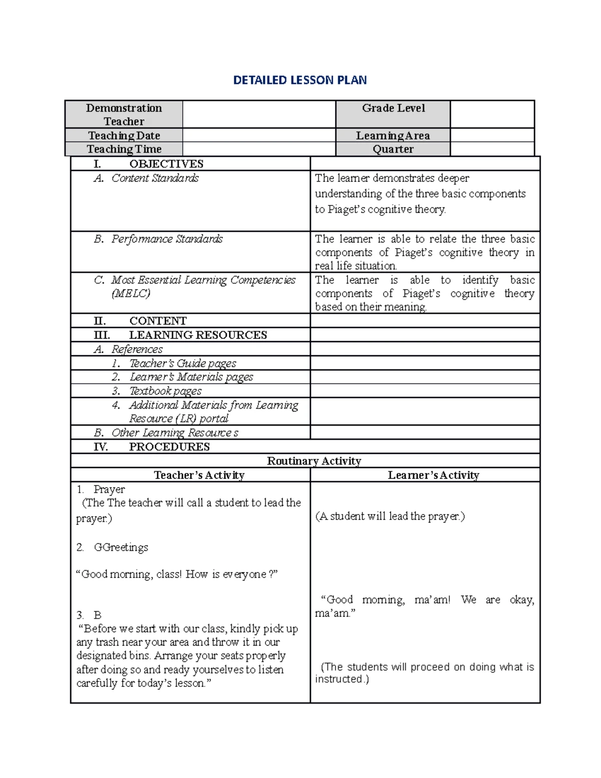 BSEE 29 Detailed Lesson Plan: Reflexive & Intensive Pronouns - Studocu