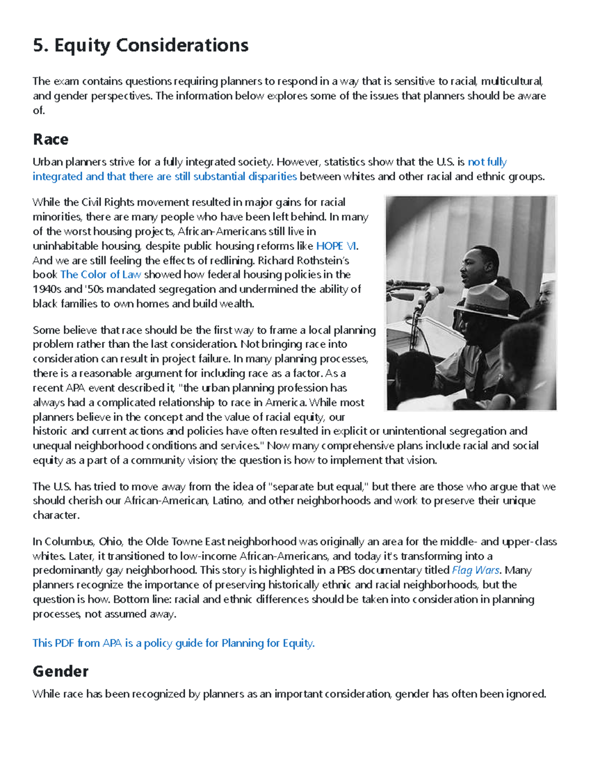 Social Justice & Equity Considerations in Urban Planning (Course Code ...