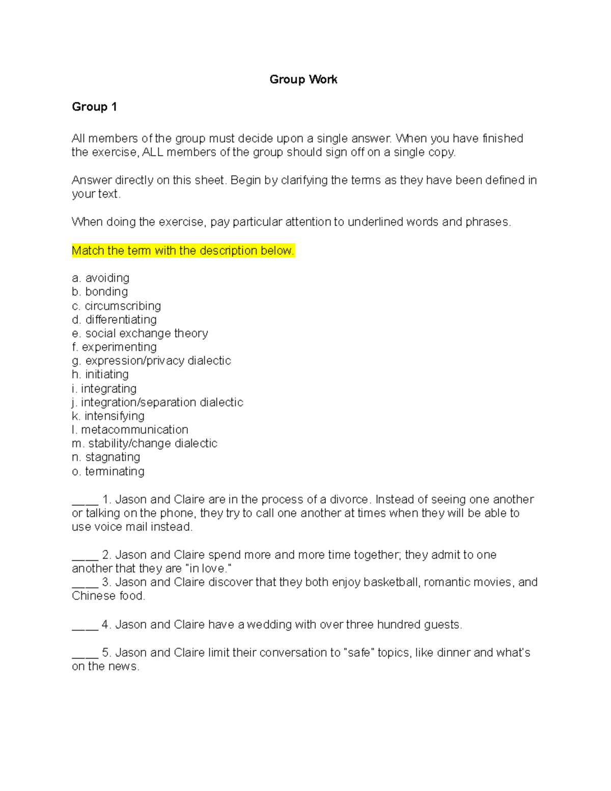 CYC301F21 Chpt 8 Group Work Activity Summary and Answers - Studocu