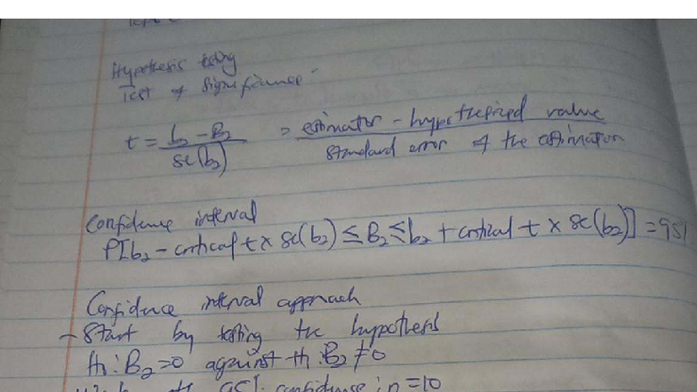 Confidence Interval Analysis for Hypothesis Testing in Statistics - Studocu