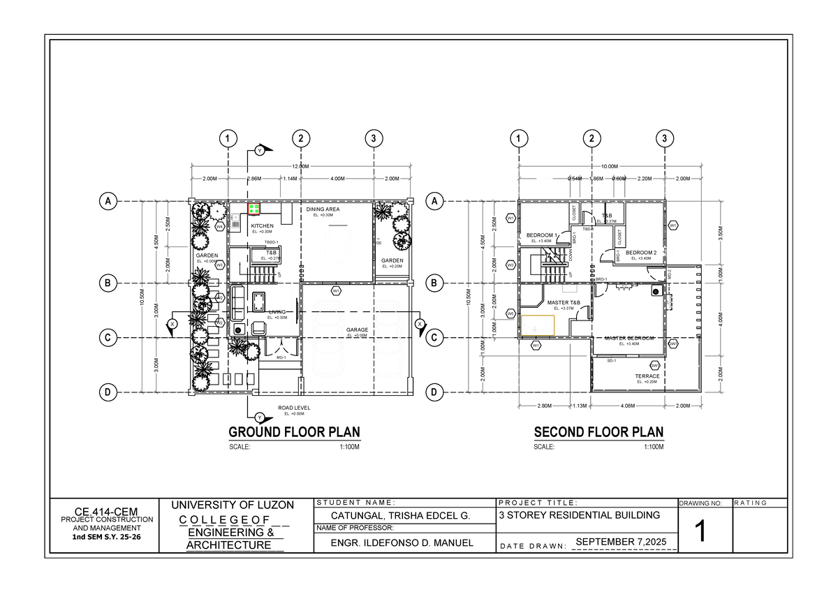 3 Storey Residential Building Plans - Project Construction and ...