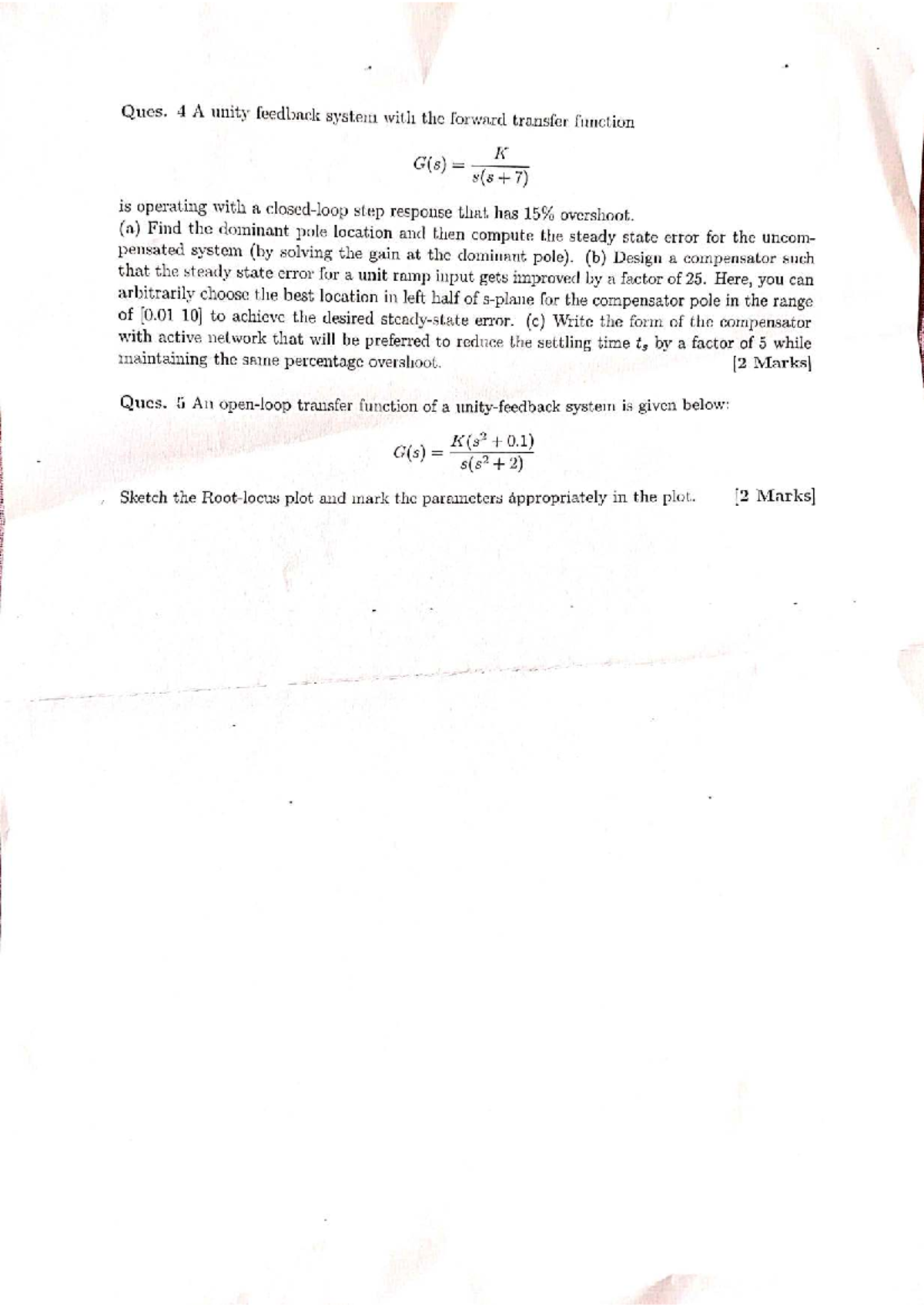 EE 202: Control Systems - Compensator Design and Analysis - Studocu