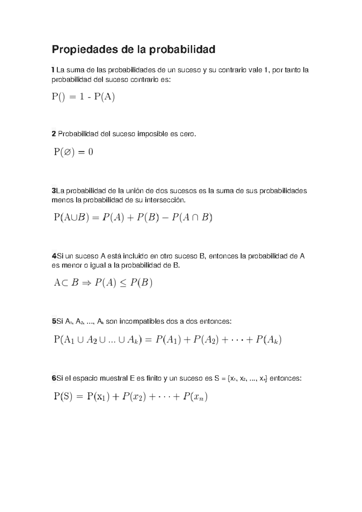 Propiedades de la probabilidad - 3 La probabilidad de la unión de dos ...