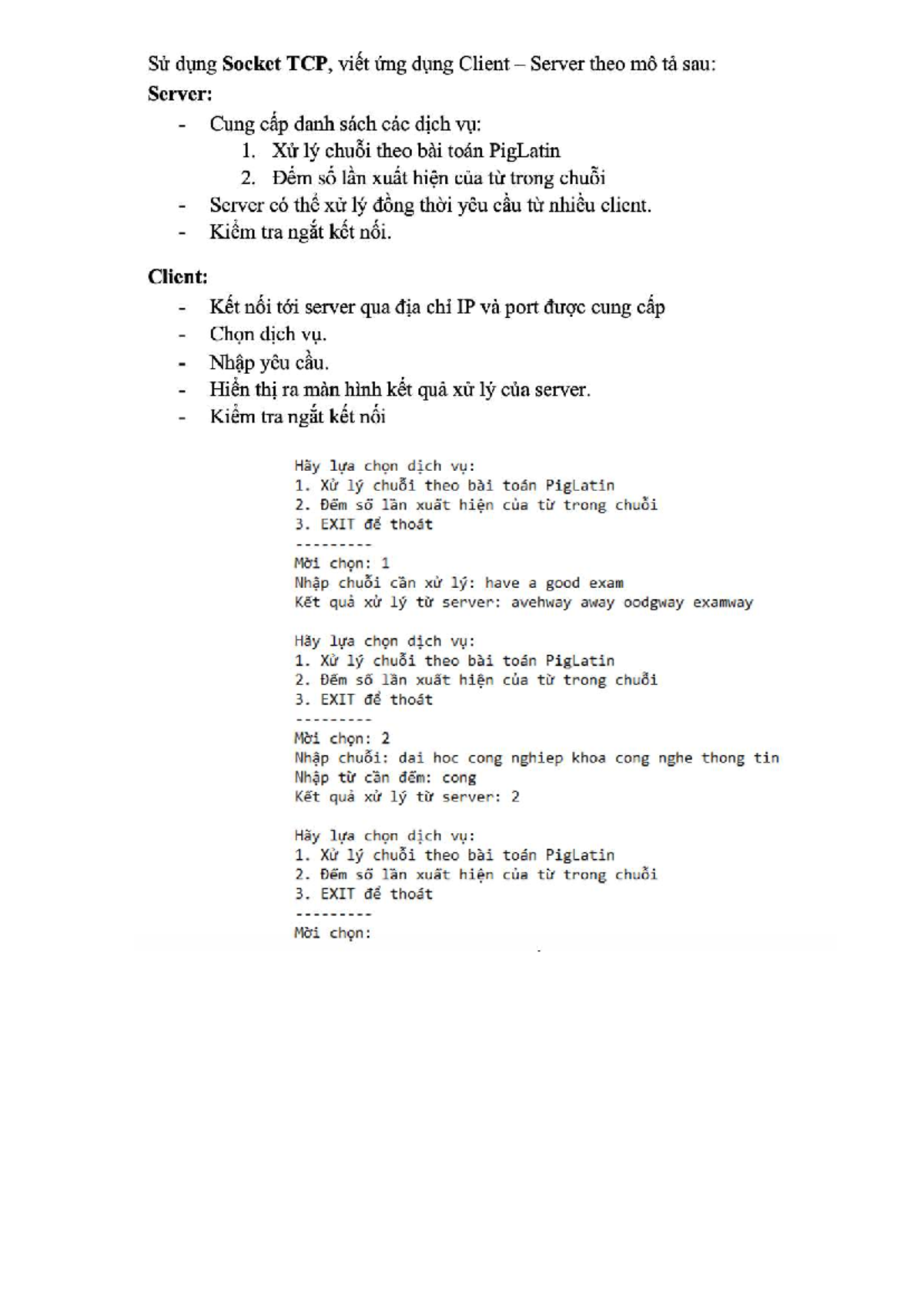 TCP 121025 - Ứng Dụng Client-Server với Socket TCP - Studocu