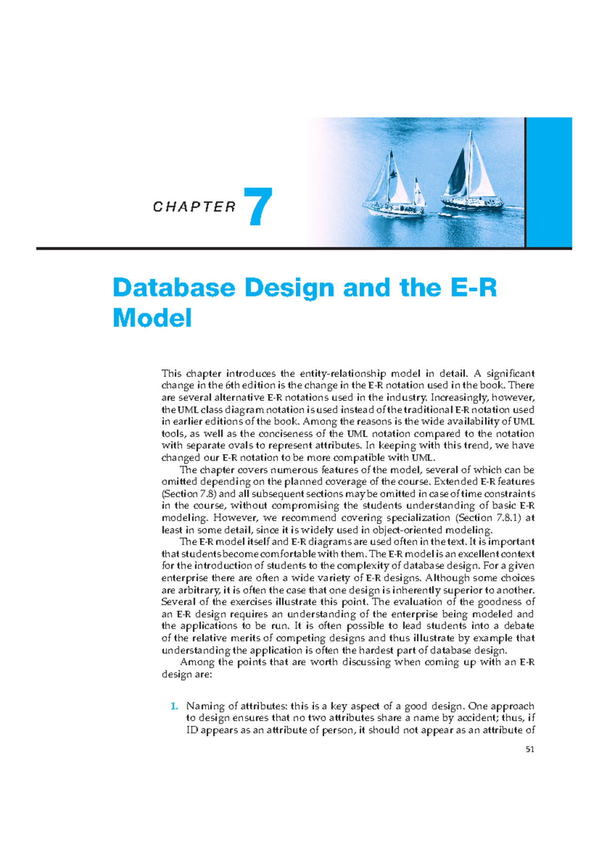 Answer To Database System Concepts C H A P T E R 7 Database Design And The E R Model This