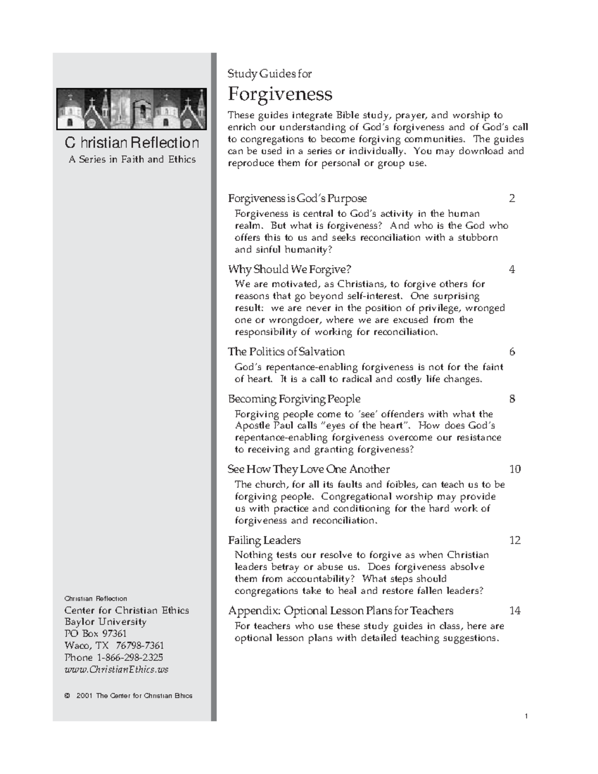 Forgiveness Study Guides: A Christian Reflection Series on Faith and ...