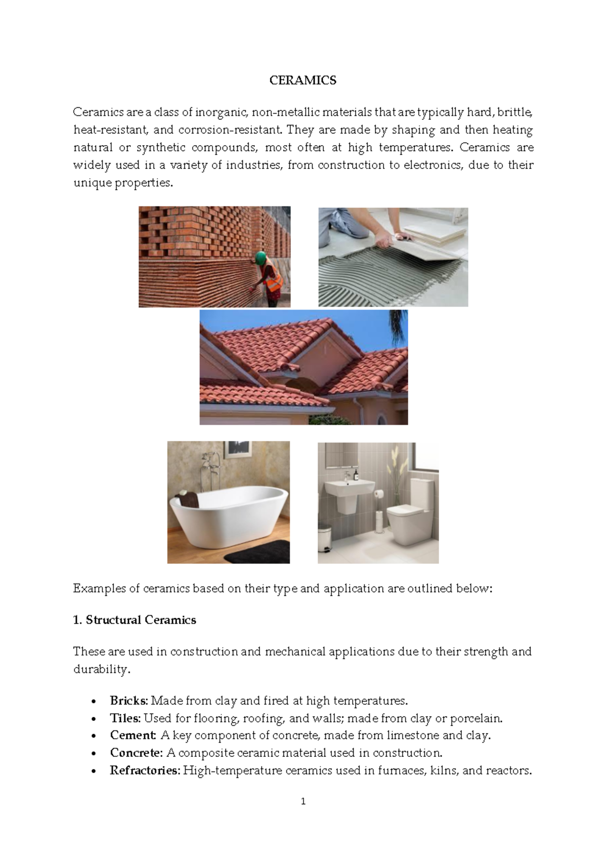 ENGR 6: Ceramics - Comprehensive Engineering Materials Notes - Studocu