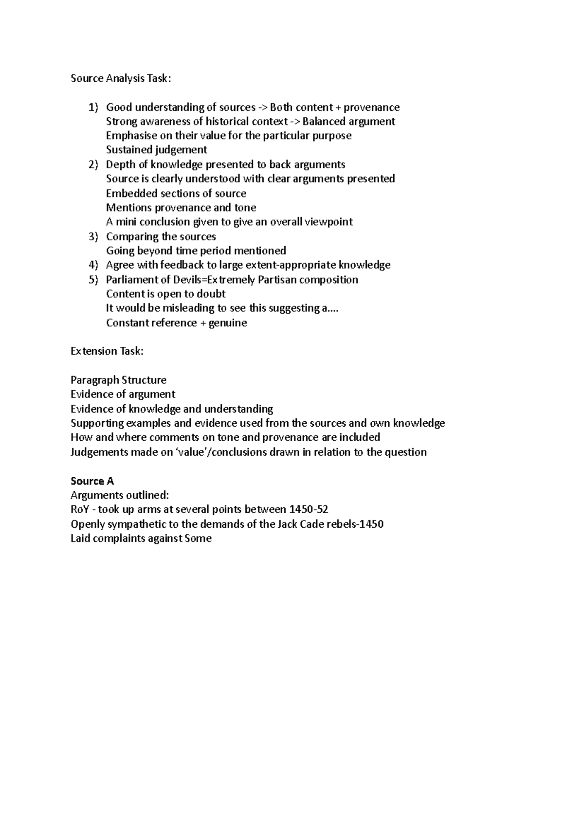 Source Analysis Task: Understanding Sources, Arguments, and Context ...