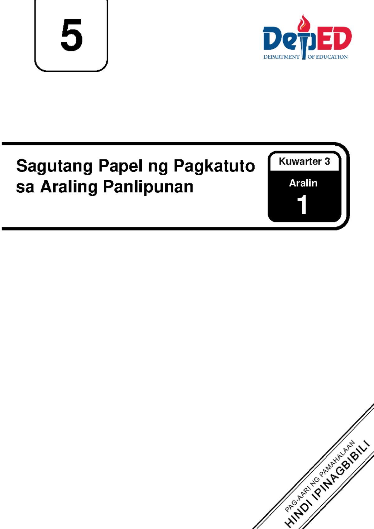Q3 LAS Araling Panlipunan 5: Pagbabagong Pananaw ng Pamamahala - Studocu