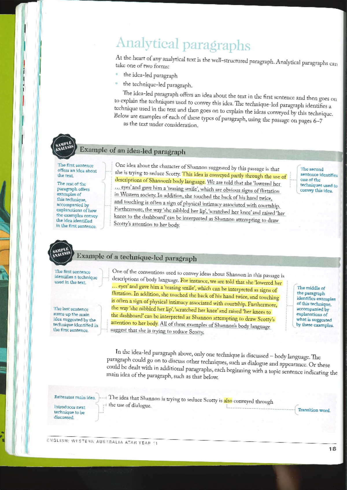 Analytical paragraph - notes - Studocu