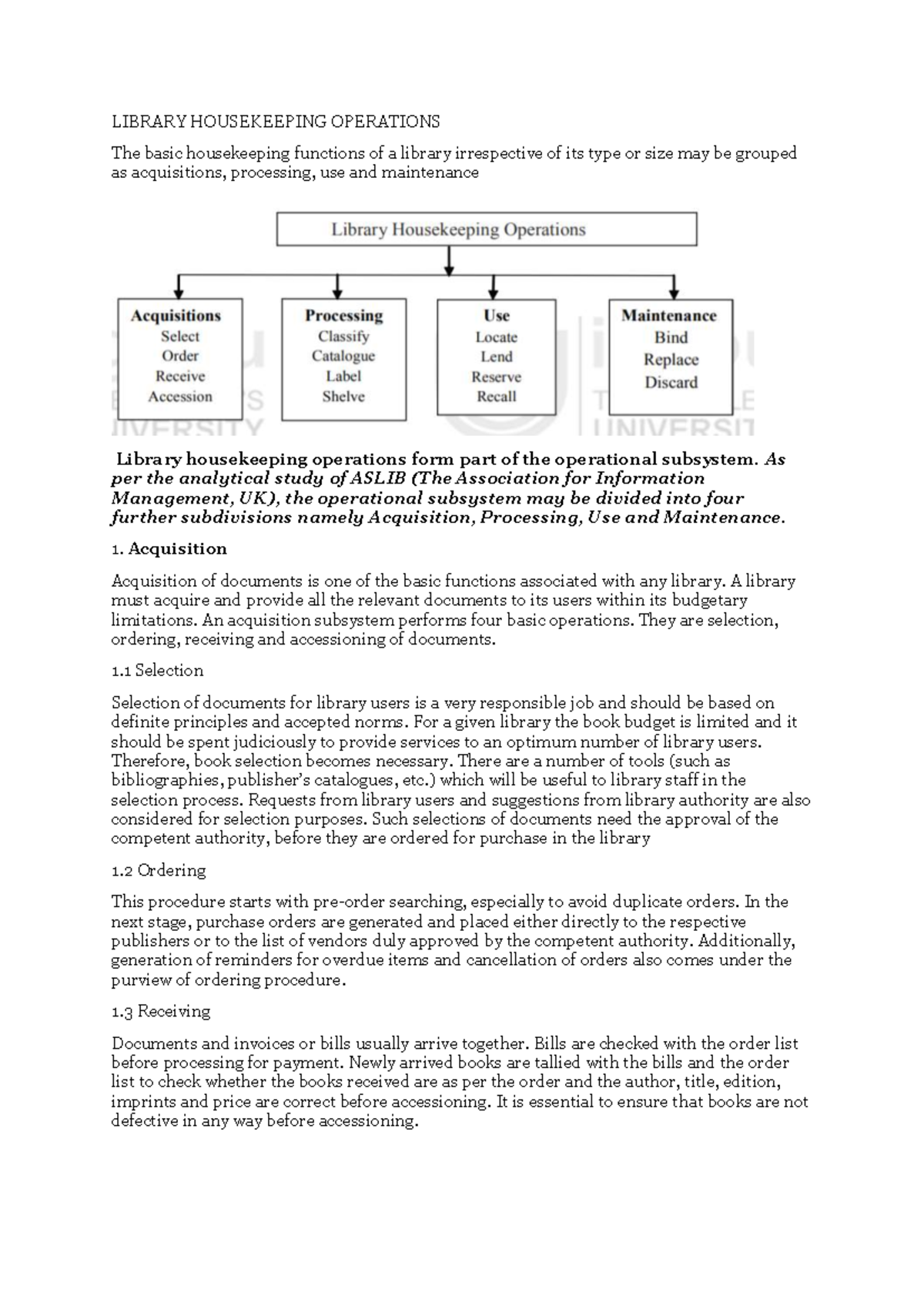 Automation of Library Housekeeping Ops: A Detailed Overview - Studocu