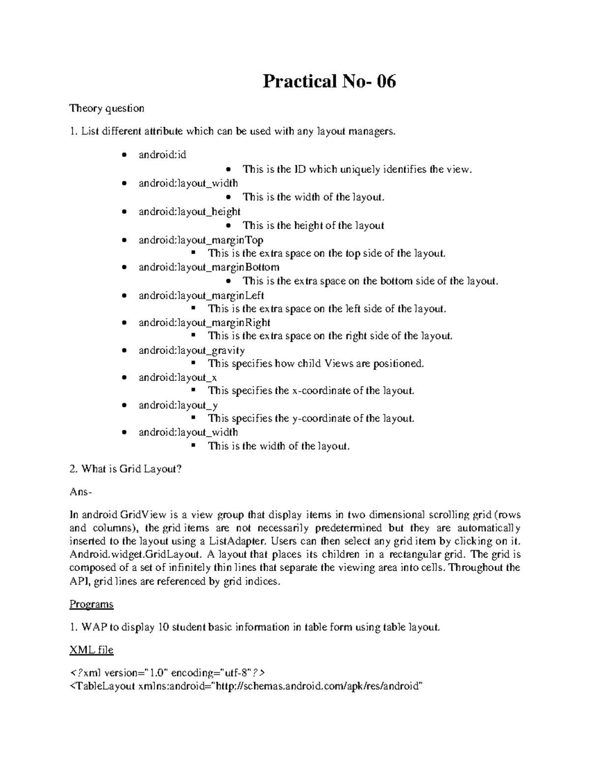 MAD complete lab manual - Practical No- 06 Theory question List ...