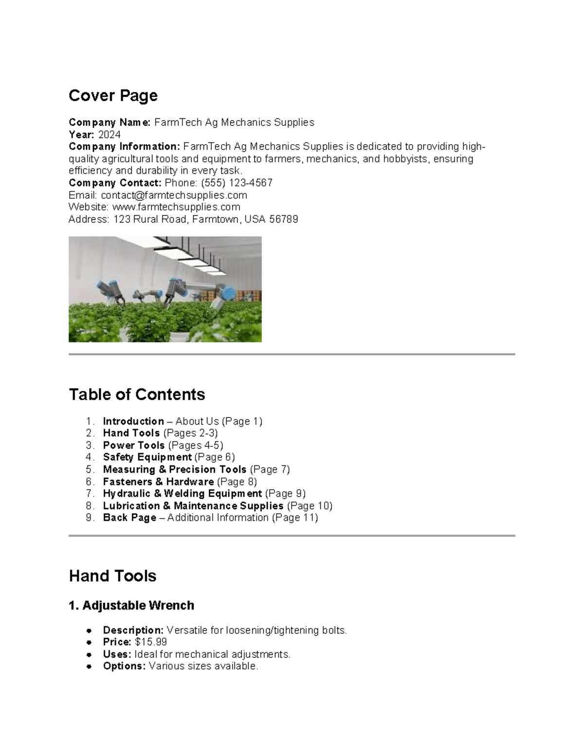 Ag Mechanics Tool Catalog: Intro to Ag Supplies (2024) - Studocu