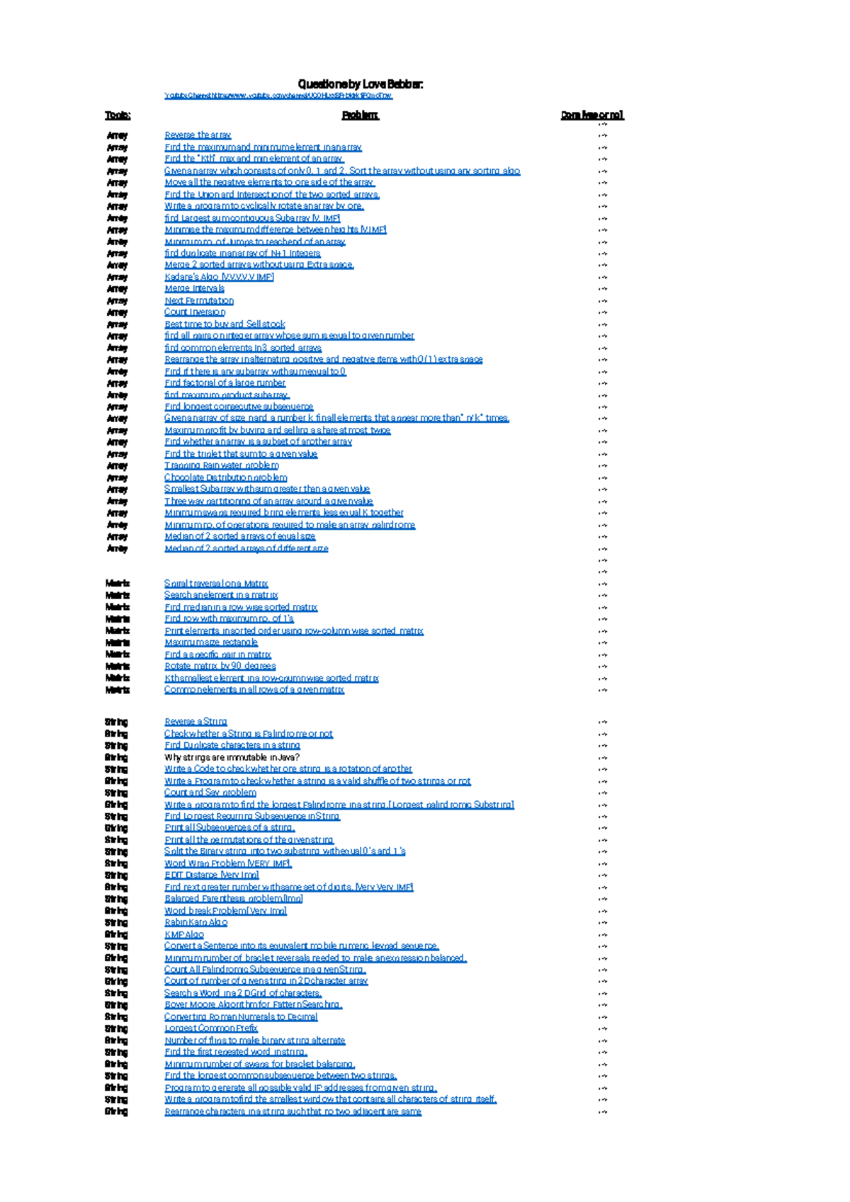 450 DSA - Data Structure Notes: Array, Matrix, String, and More - Studocu