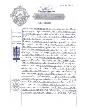 C. Autentica DE DPI - Ejemplo de como redactar una auténtica - En la ...