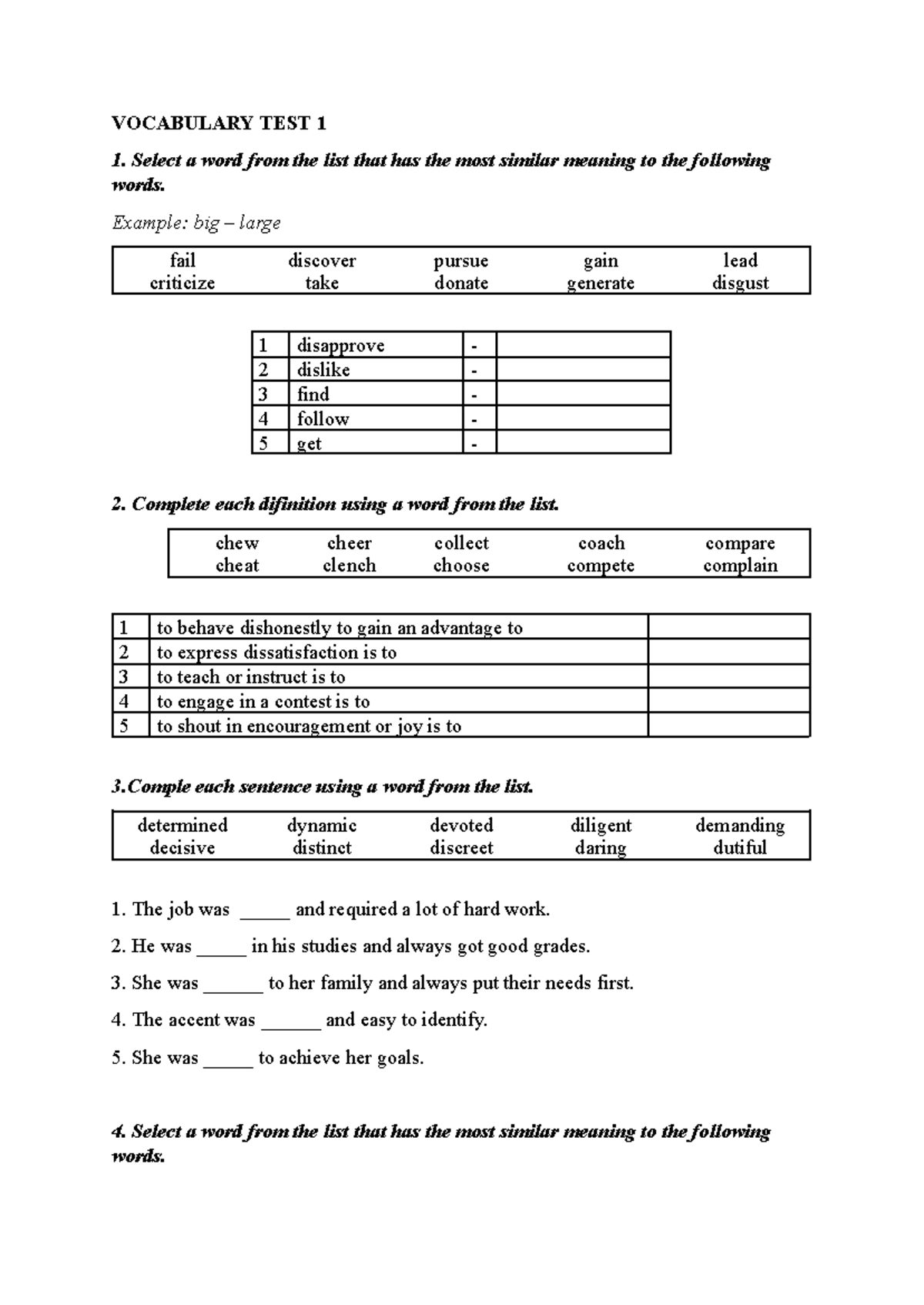 Aptis Vocabulary Test 1 & 2 - GHCUISHCUI - Studocu
