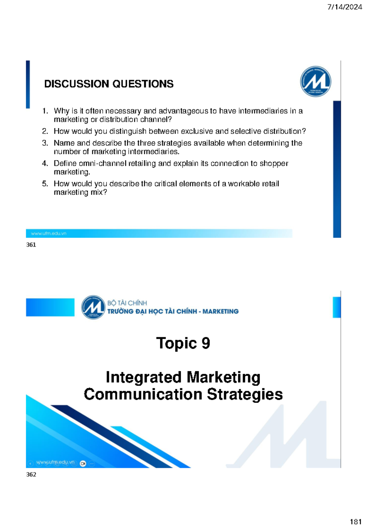 Topic 9 - Integrated Marketing Communication Strategies (NLM) - Studocu