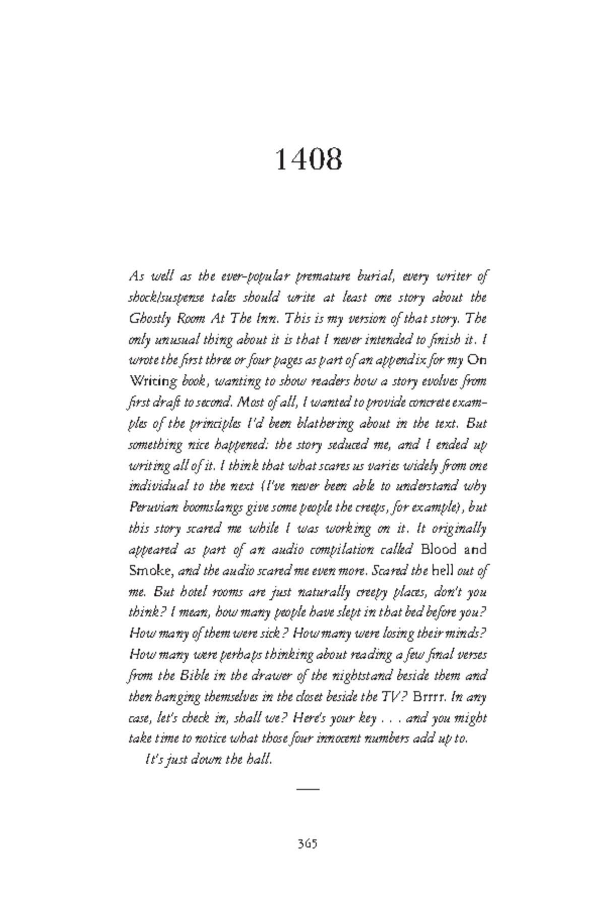 Stephen King - 1408 Analysis: Themes, Characters, and Ominous Tensions - Studocu