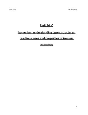 Functional Group Chemistry 2 - UNIT 14 ASSIGNMENT 1 Functional Group Chemistry for Designer ...