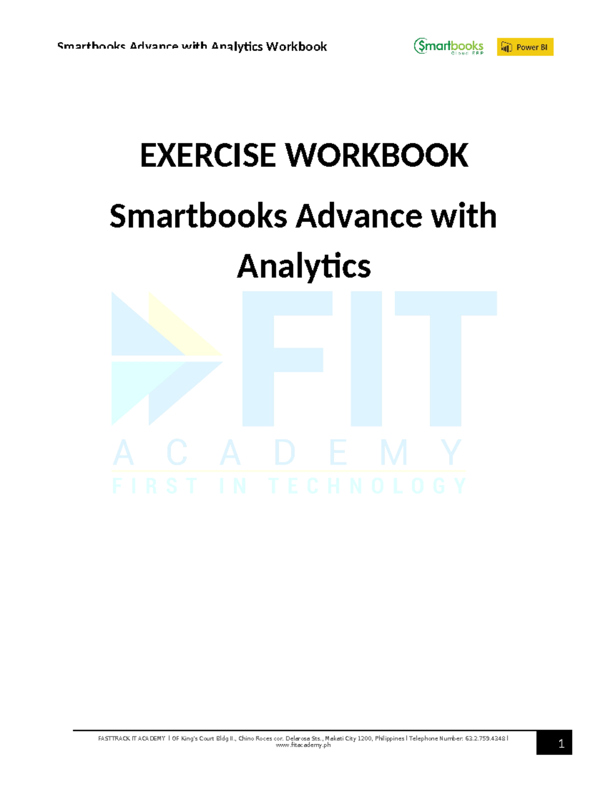 Smartbooks-Advanced-Analytics-Exercise-Workbook-2023 - Studocu