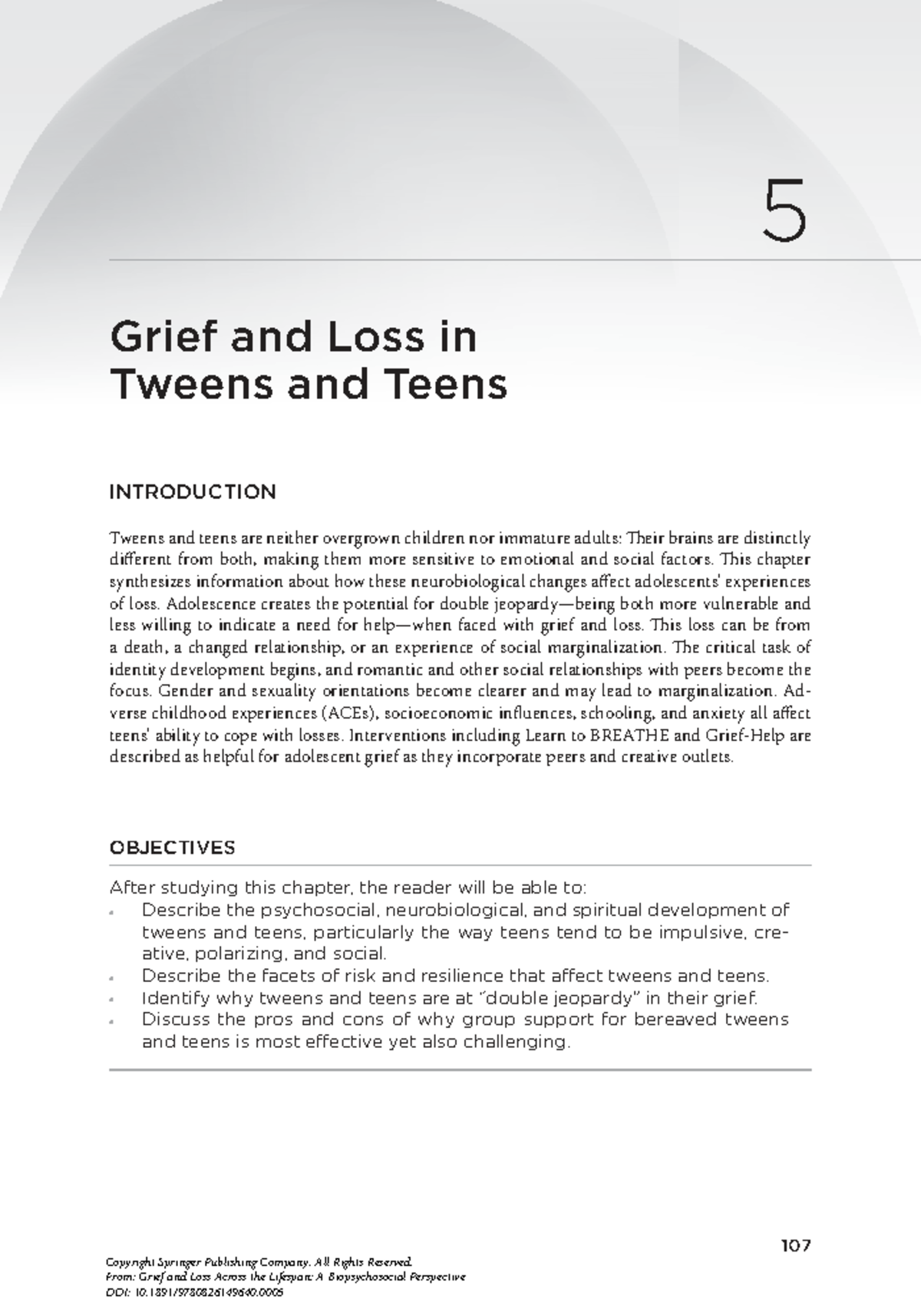 Grief and Loss in Tweens and Teens: Navigating Emotional Challenges (Chapter 5) - Studocu