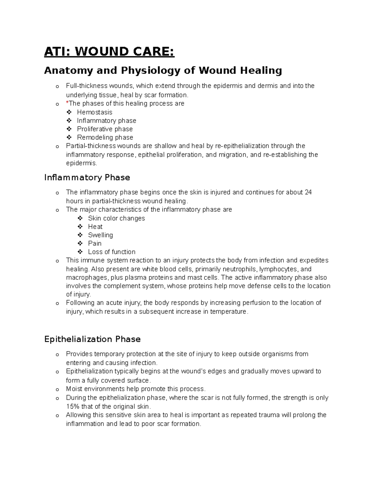 ATI Wound care simulation - ATI: WOUND CARE: Anatomy and Physiology of ...