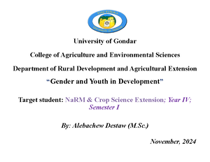 Geography Module - Freshman course - Compiled By: Dr. Teferi Mekonnen ...