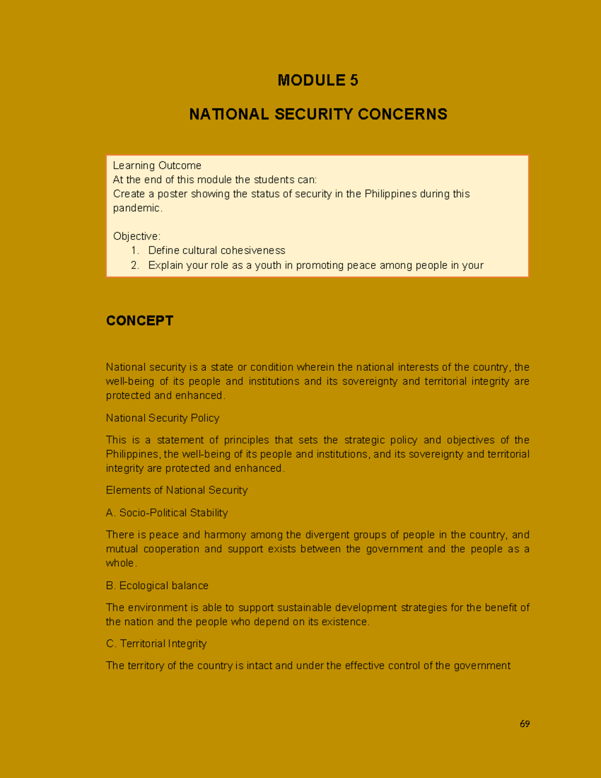 Module 5: National Security Concerns - Lecture Notes - Studocu