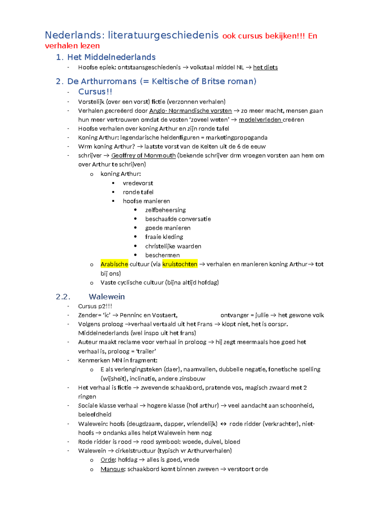 Literatuurgeschiedenis en Verhalen Lezen: Middelnederlands en ...