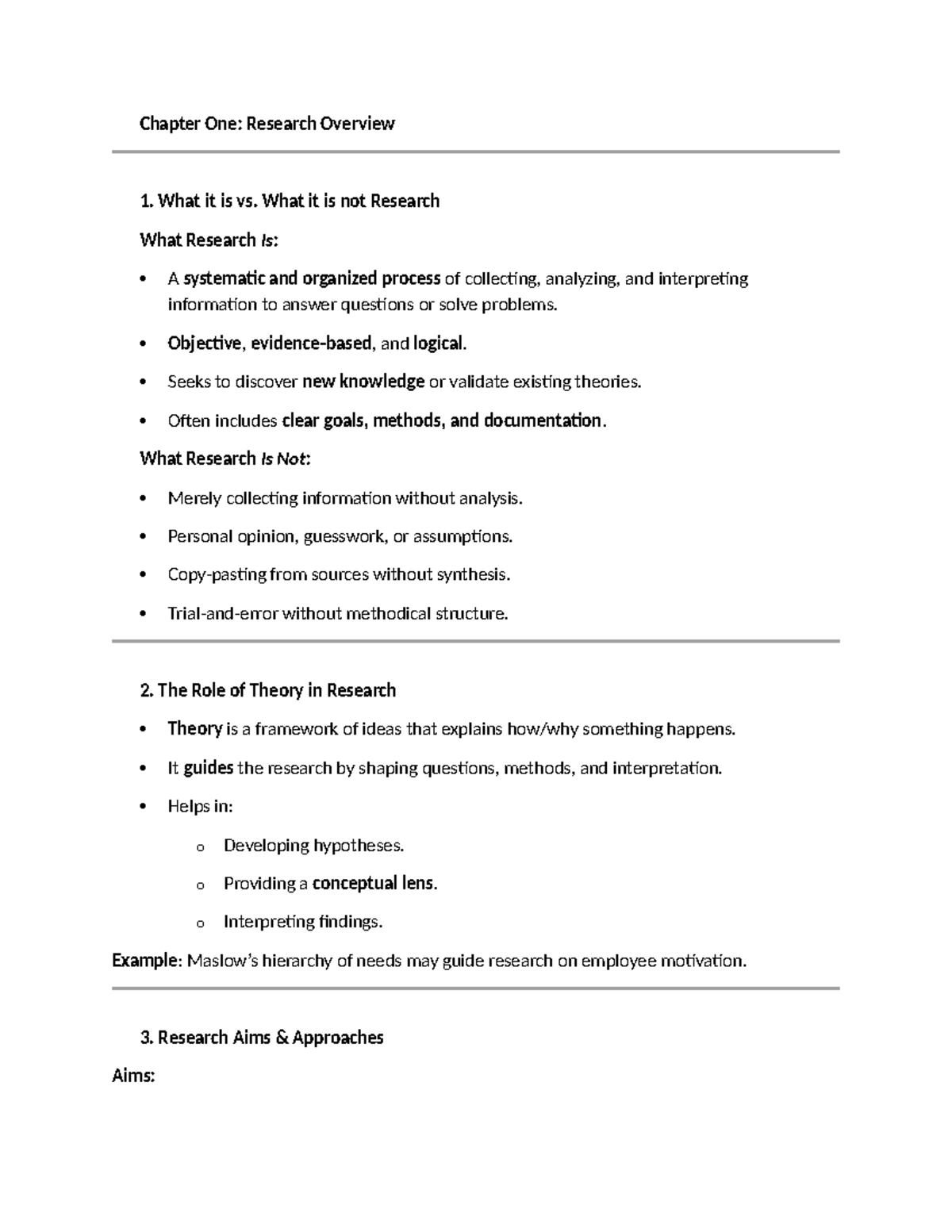 Research overview: Understanding the fundamentals of research methods - Studocu