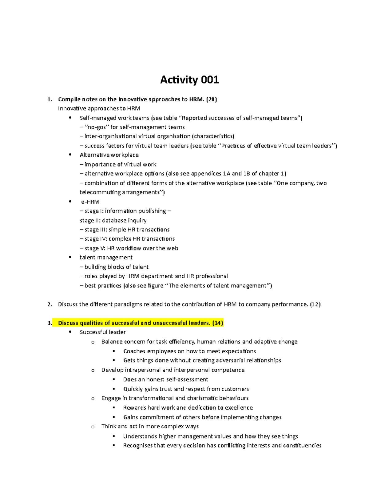 Cohra 2 Quiz 1 Chpt 3, 4, 5 and 6 Memo - COHRA2 Quiz 1 2022 1 ...