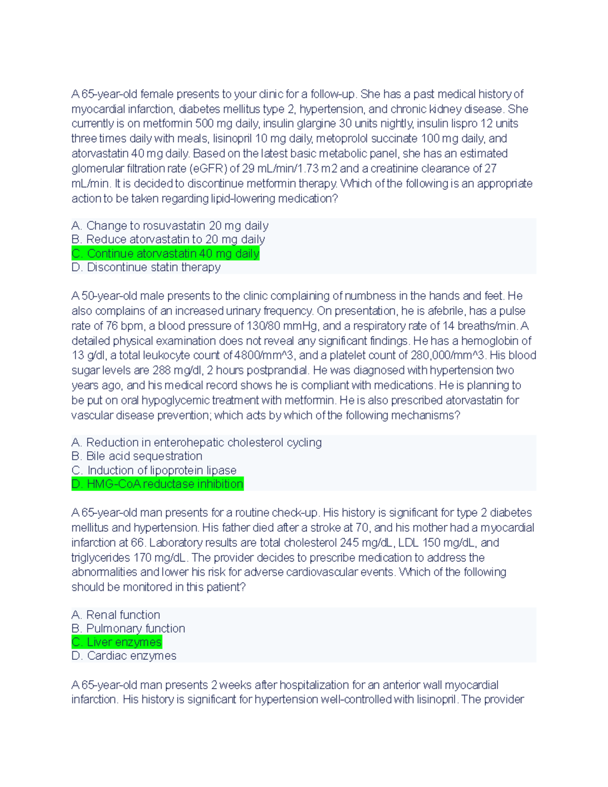 MSN 611 Week 5: Statpearls Case Study Review and Analysis - Studocu