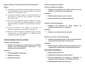 Lathalain Example - Summary Journalism - Filipino 11 - Studocu