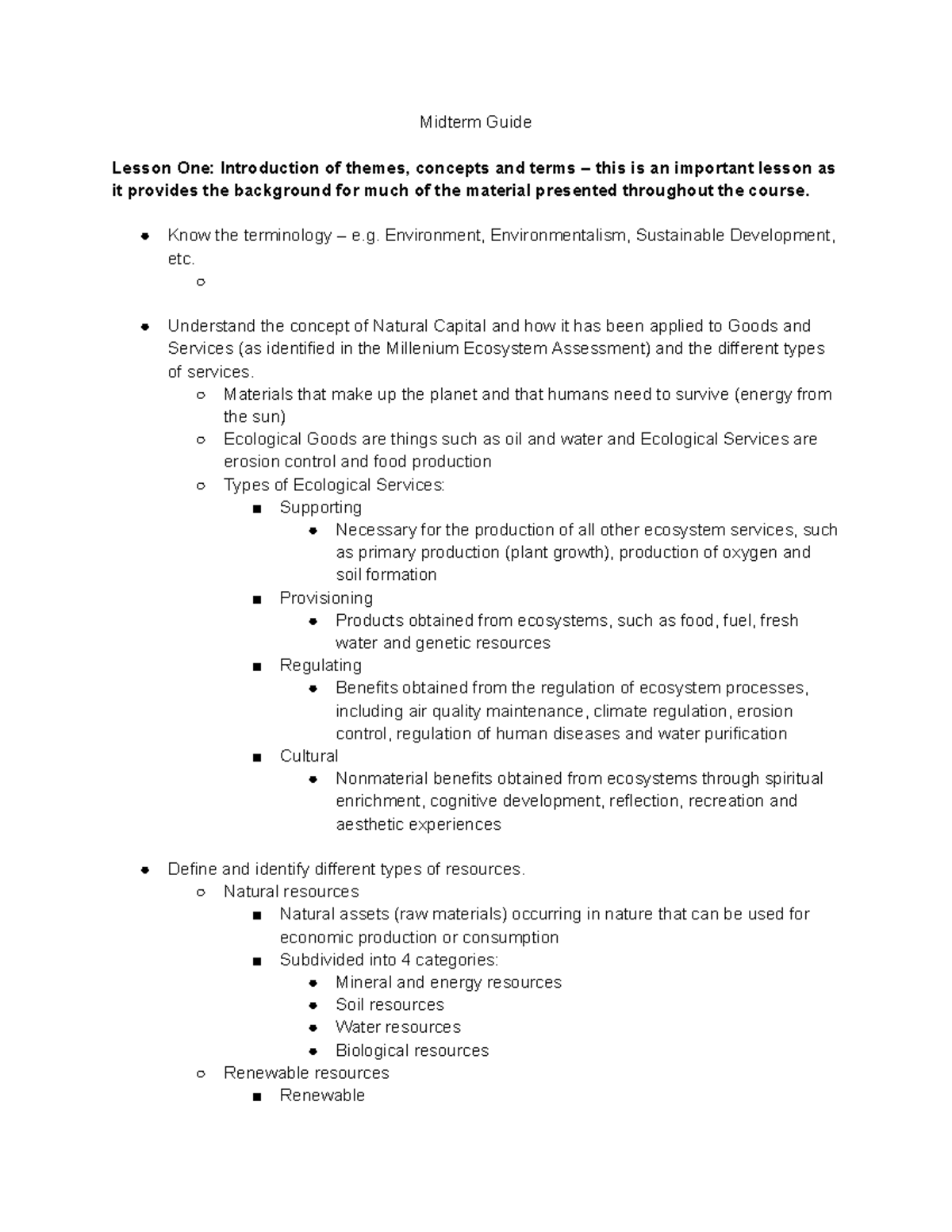 Midterm Guide - Google Docs - Midterm Guide Lesson One: Introduction of ...