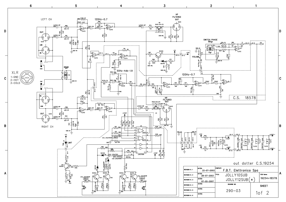 FBT-Jolly 10SUB Power Supply Schematic - Revision 6 - Studocu