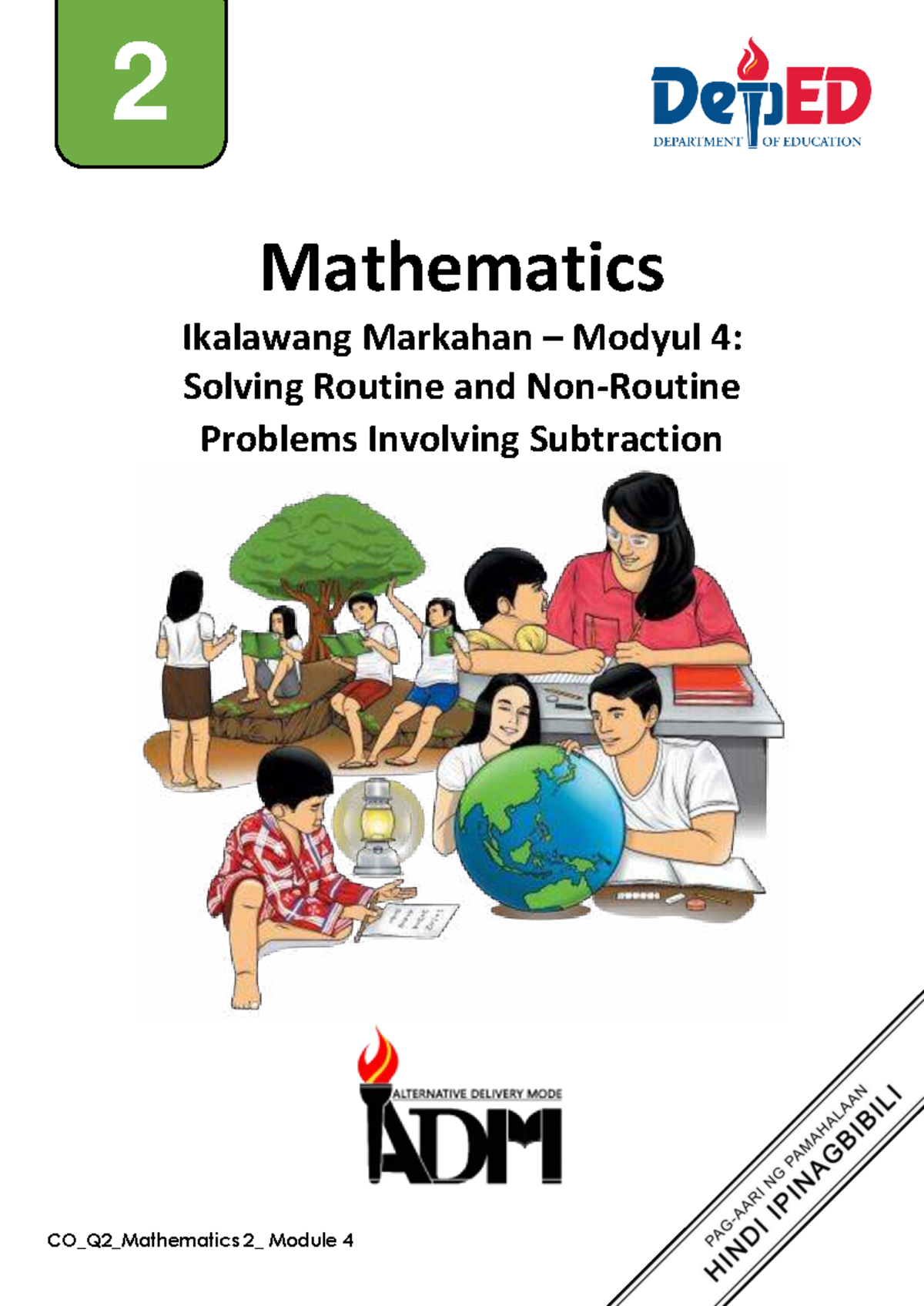 Mathematics 2 CO_Q2_Mathematics 2 Module 4: Solving Subtraction ...