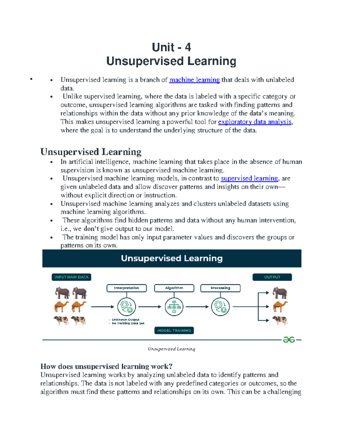 **Course Code: ML101 - Unit 4: Exploring Unsupervised Learning ...