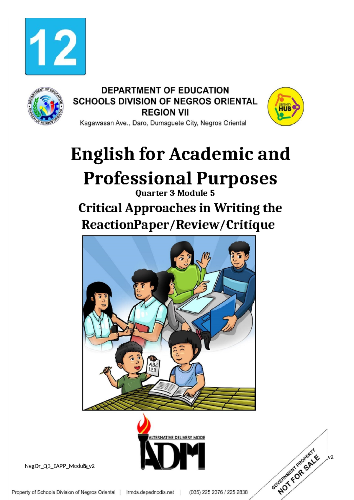 NegOr EAPP Q3 M5 Activity Sheet: Critical Writing Approaches - Studocu