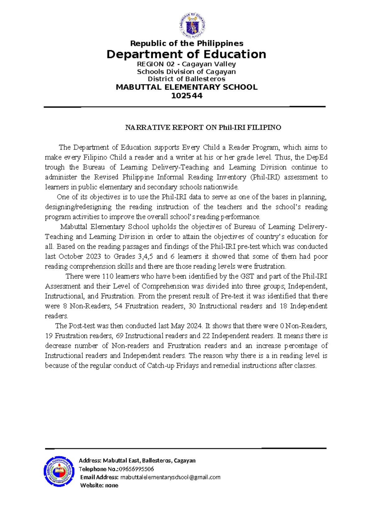 GSP 2024 Girl Scout School Camp Accomplishment Report - Studocu