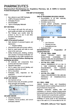 Compounding vs Manufacturing-rev1 - Pharmaceutical Manufacturing (w/ Regulatory Pharmacy, QA ...