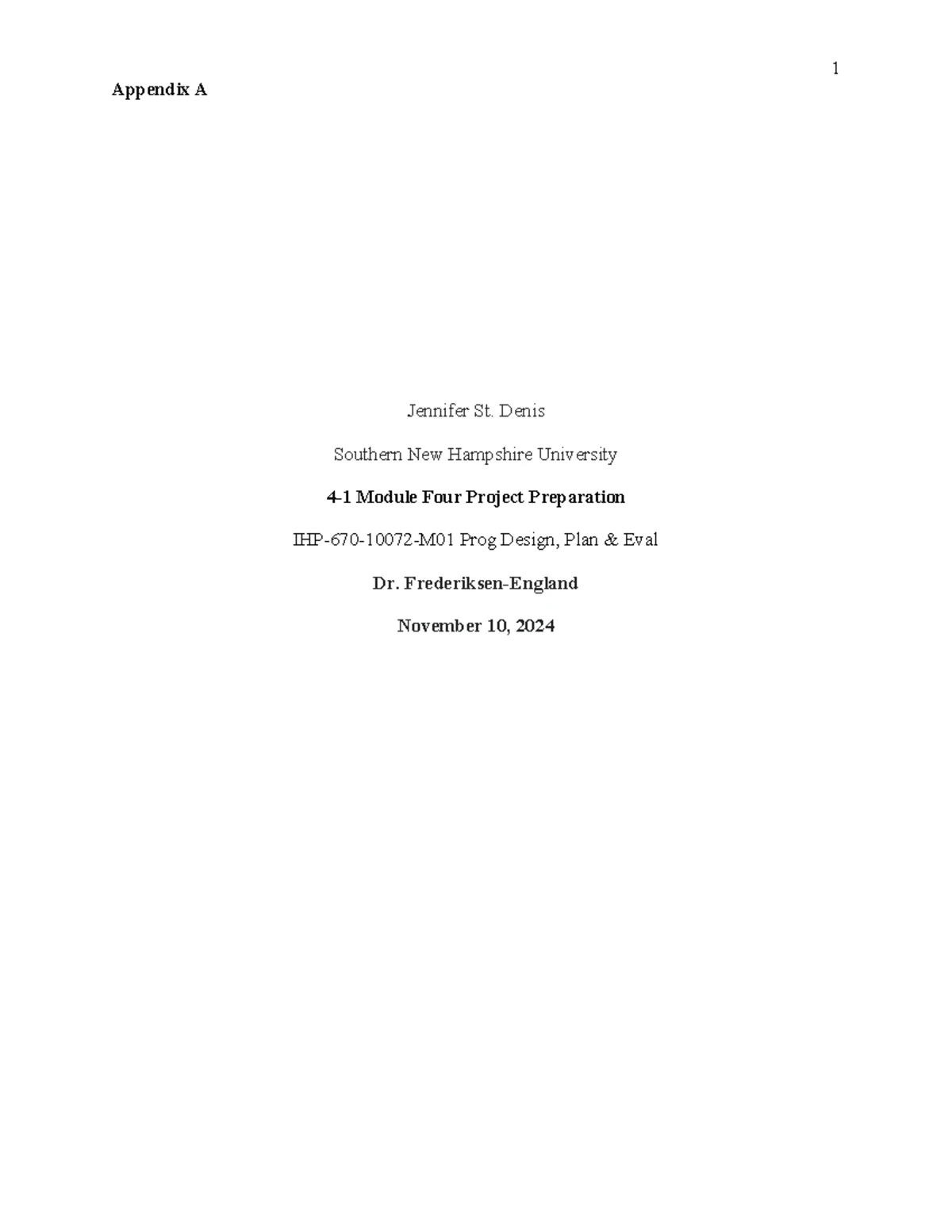 IHP-670-10072-M01: Module One Project Prep on Mental Health Education ...