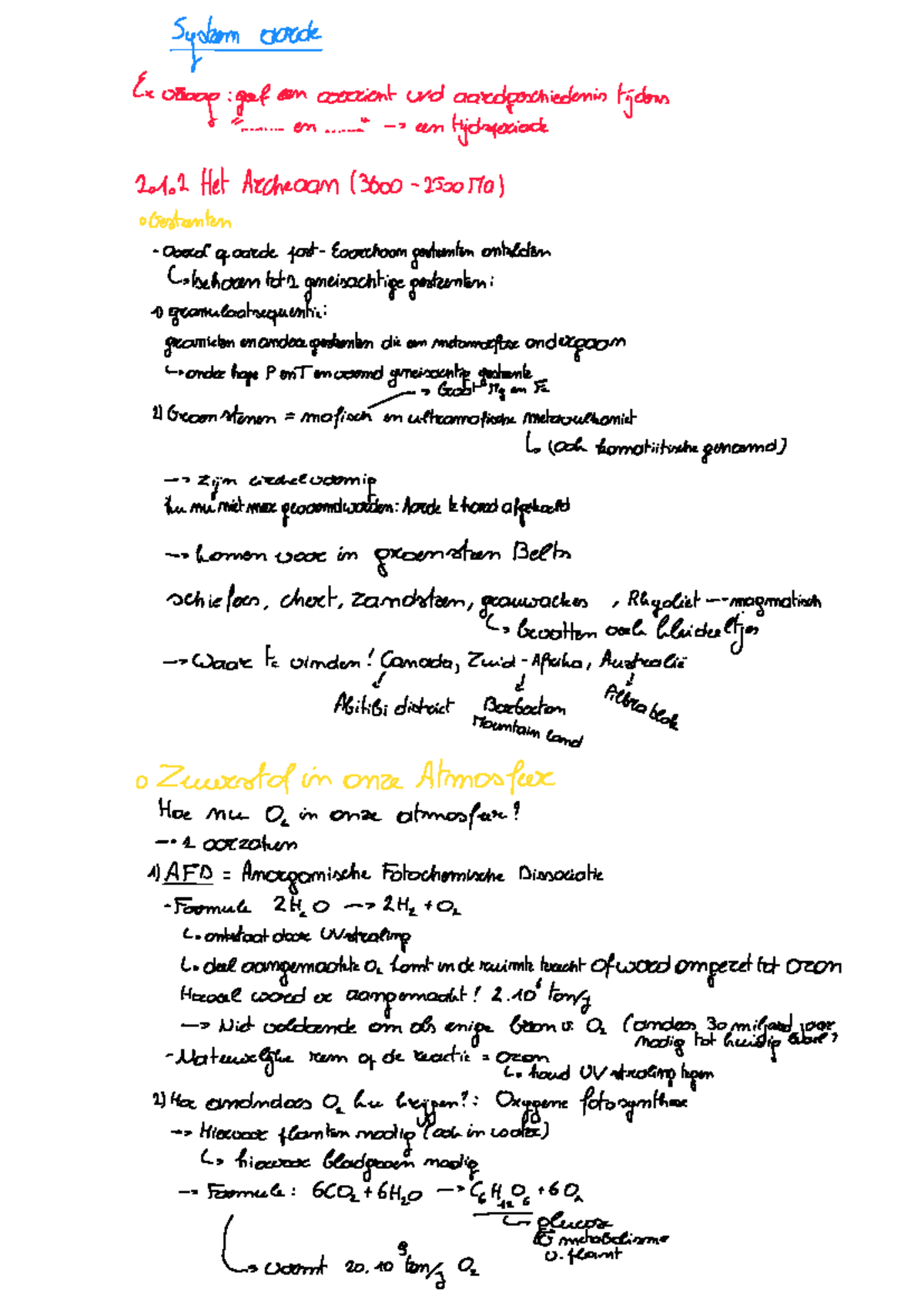 Systeem Aarde 2.1 - Digitale Notities en Aanvullingen CM - Studocu