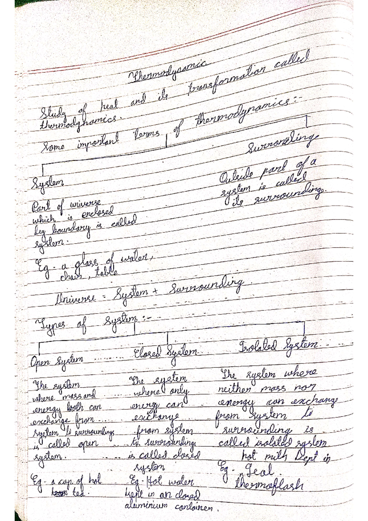 Thermonaiya - Thermo notes - called Study of heal and is thermodyhamics ...