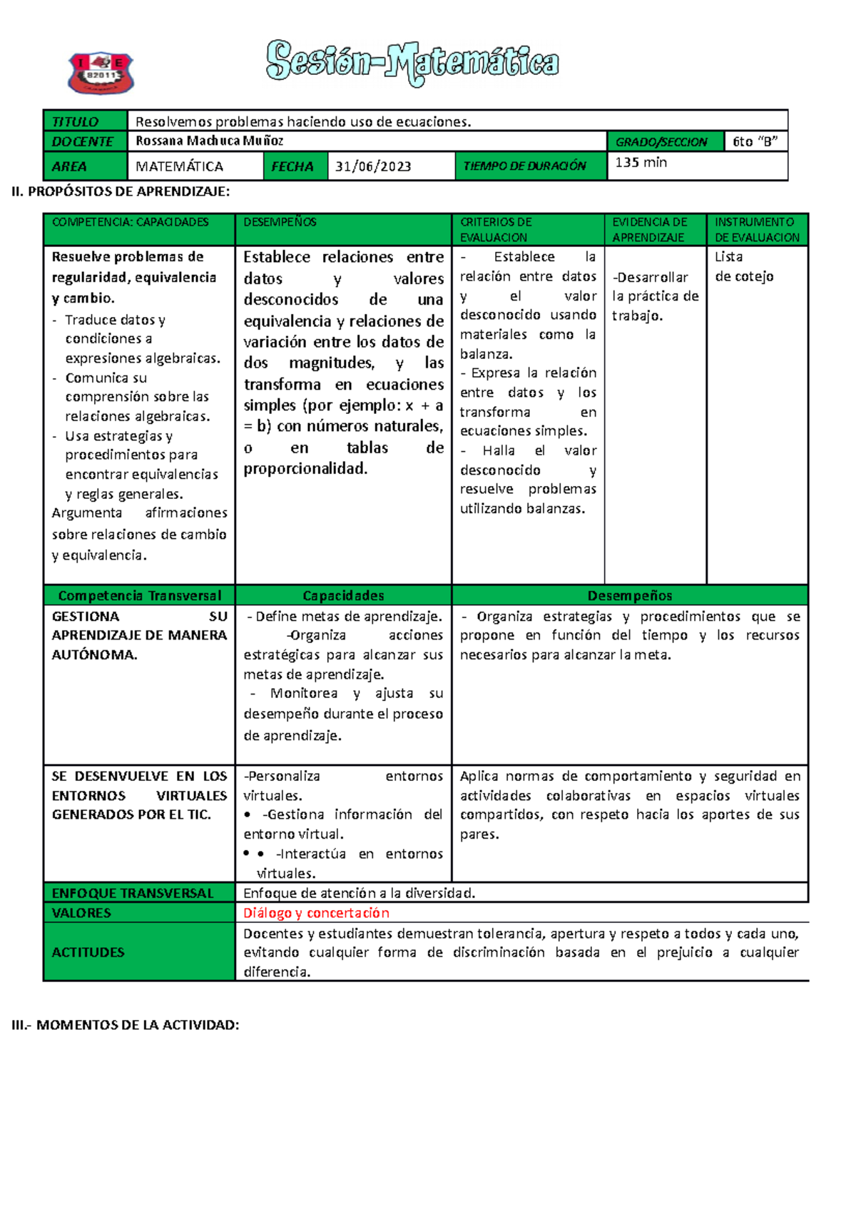 Ecuaciones Algebraicas 6to Grado Linear Equations Worksheet Gcse