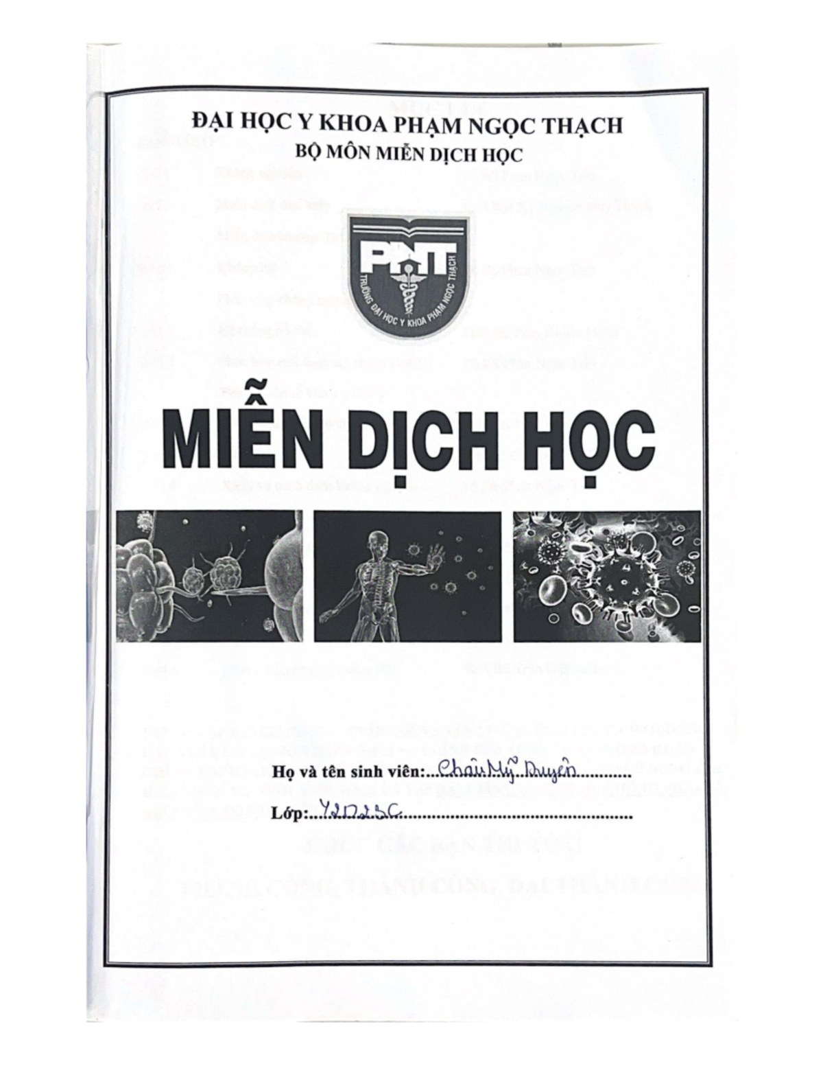 MIÊN DỊCH HỌC - Tài liệu ôn tập môn Miễn dịch học Y2023C - Studocu